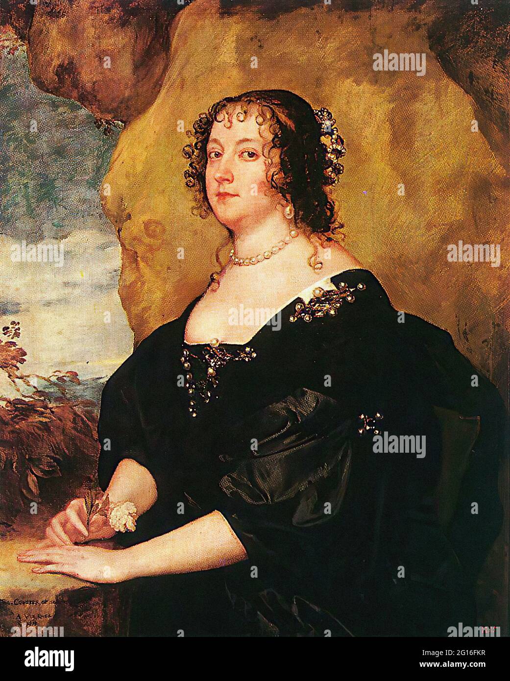 Anton Van Dyck - Diana Cecil Countess Oxford 1638 Stock Photo - Alamy