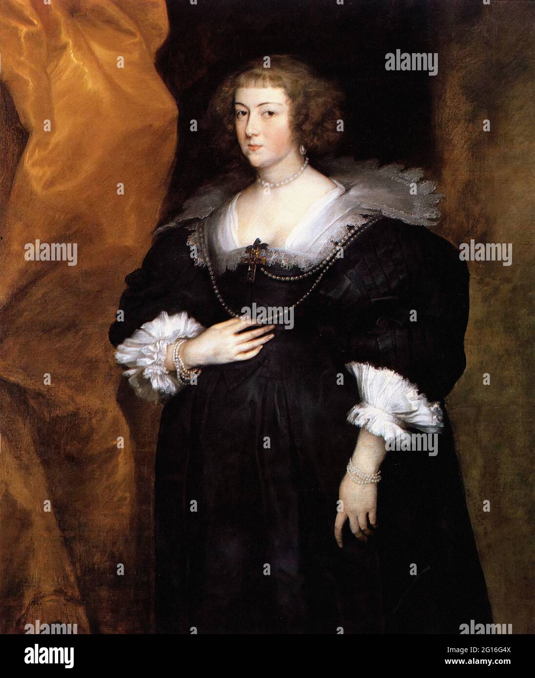 Anton Van Dyck - Portrait Lady 1635 Stock Photo - Alamy