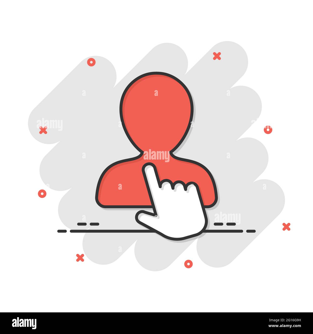 Mind awareness icon in comic style. Idea human cartoon vector ...