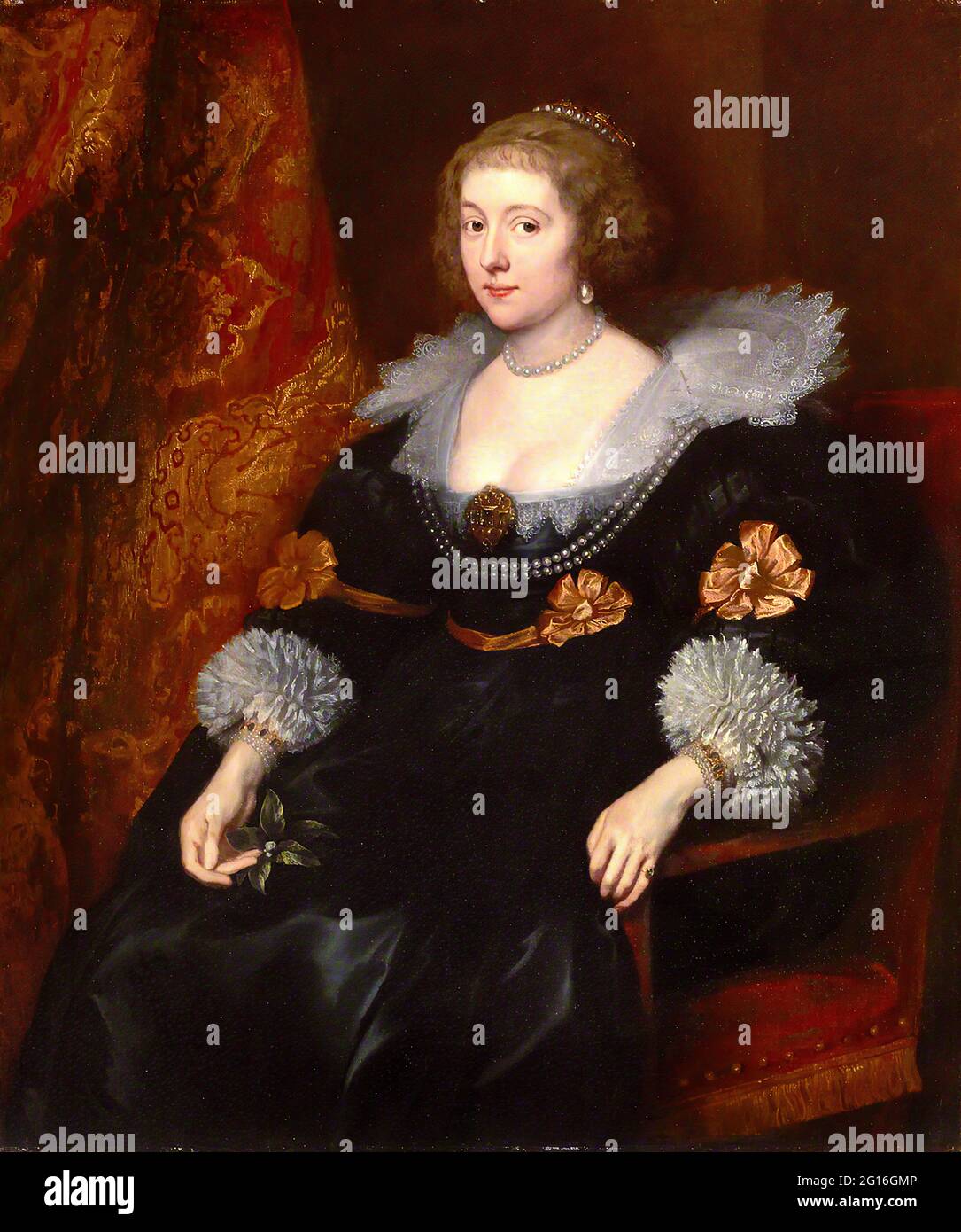 Anton Van Dyck - Portrait of Amalia Von Solms Braunfels Stock Photo - Alamy