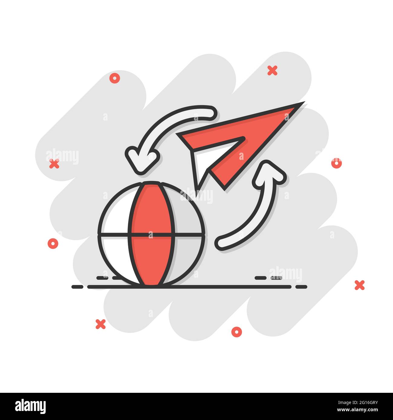 Global travel icon in comic style. Paper plane cartoon vector ...
