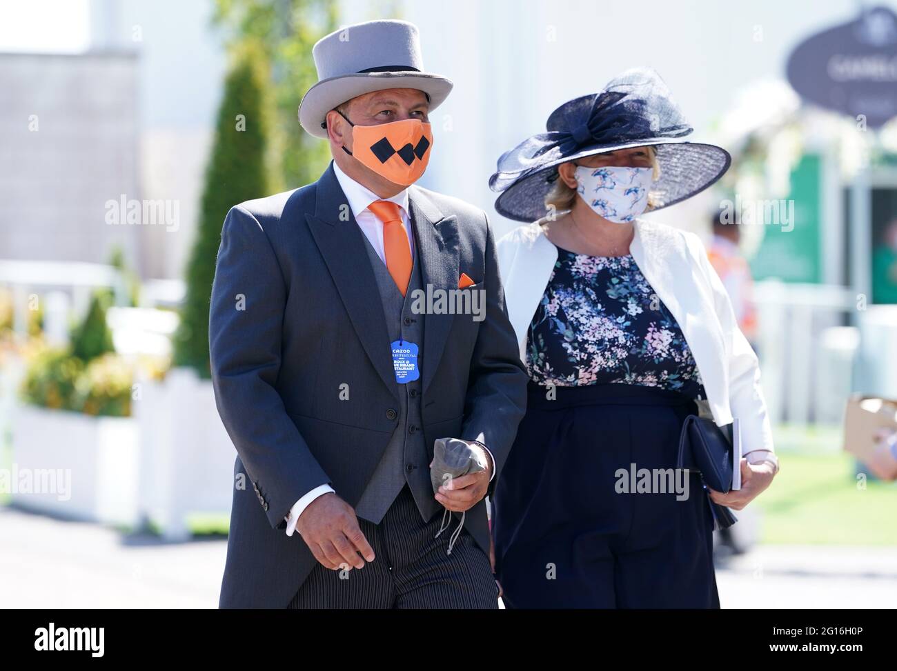 Racegoers arrive for day two of the Cazoo Derby Festival at Epsom ...