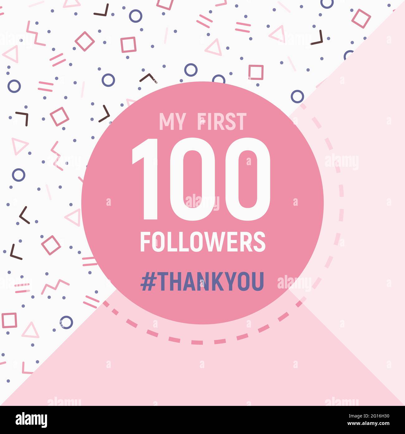 Thanks for following. Social network banner template design. Vector ...