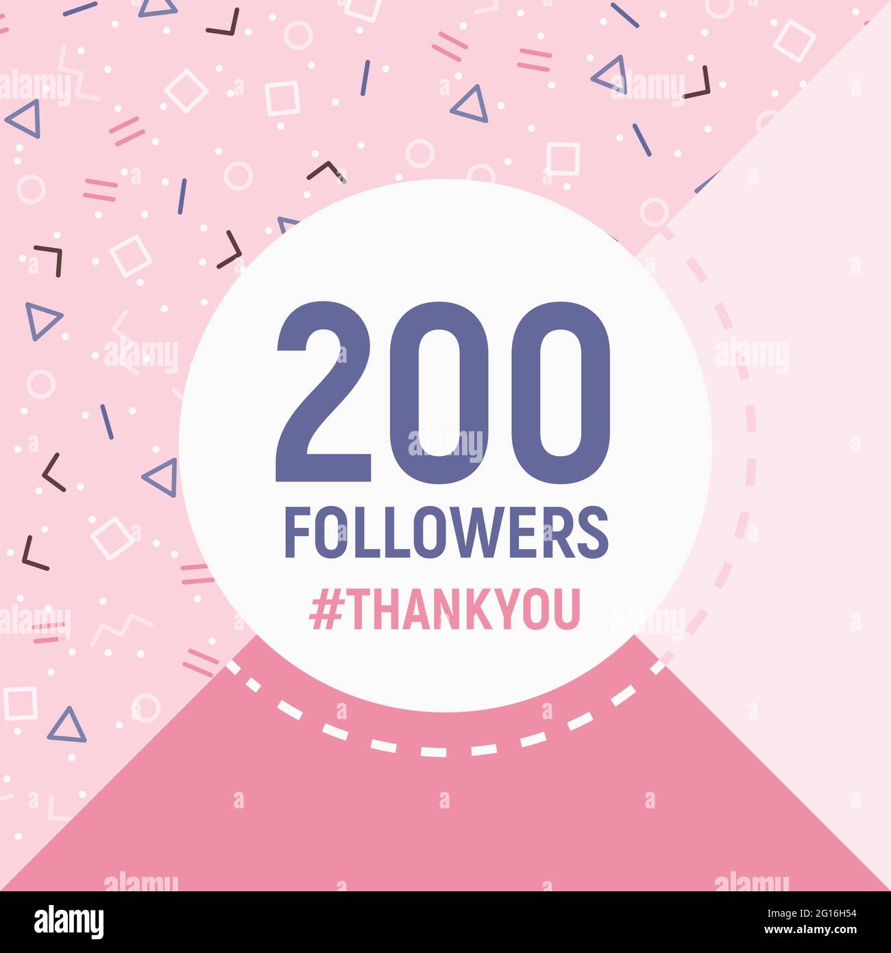 Thanks for following. Social network banner template design. Vector ...