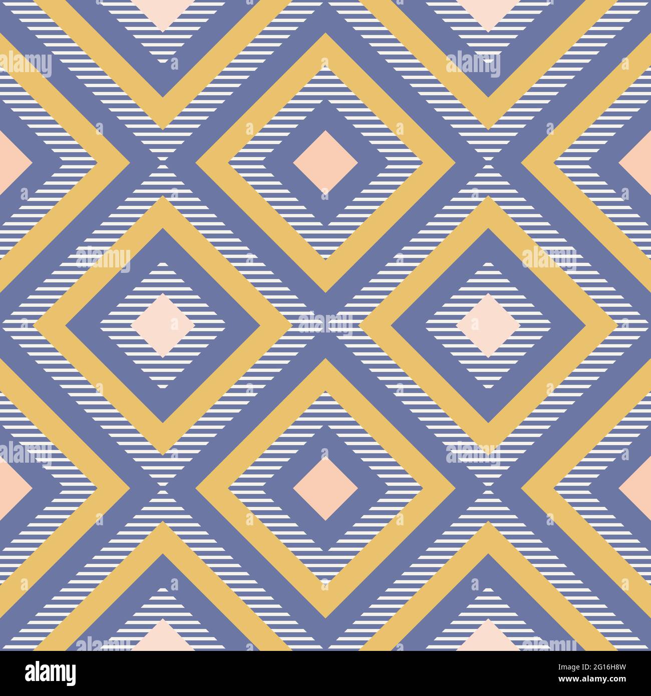 Abstract geometry in retro colors, diamond shapes geo pattern. Seamless ...