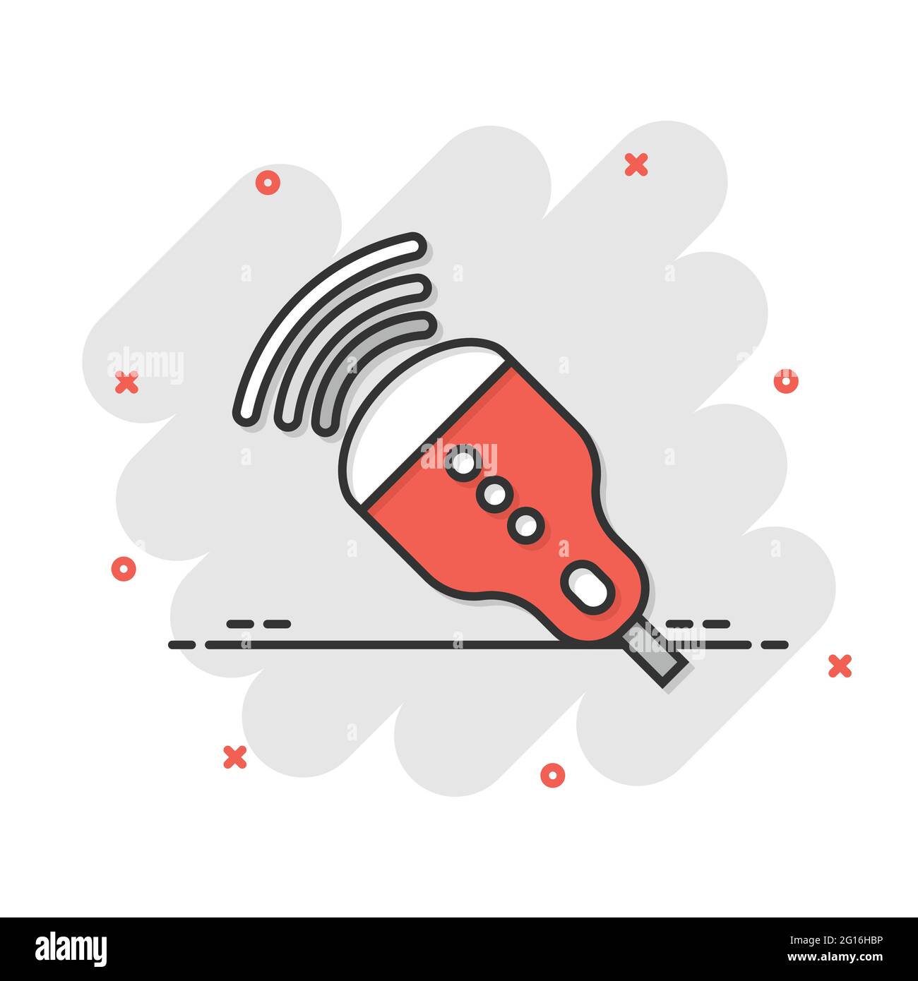 Ultrasound icon in comic style. Scanner equipment cartoon vector ...