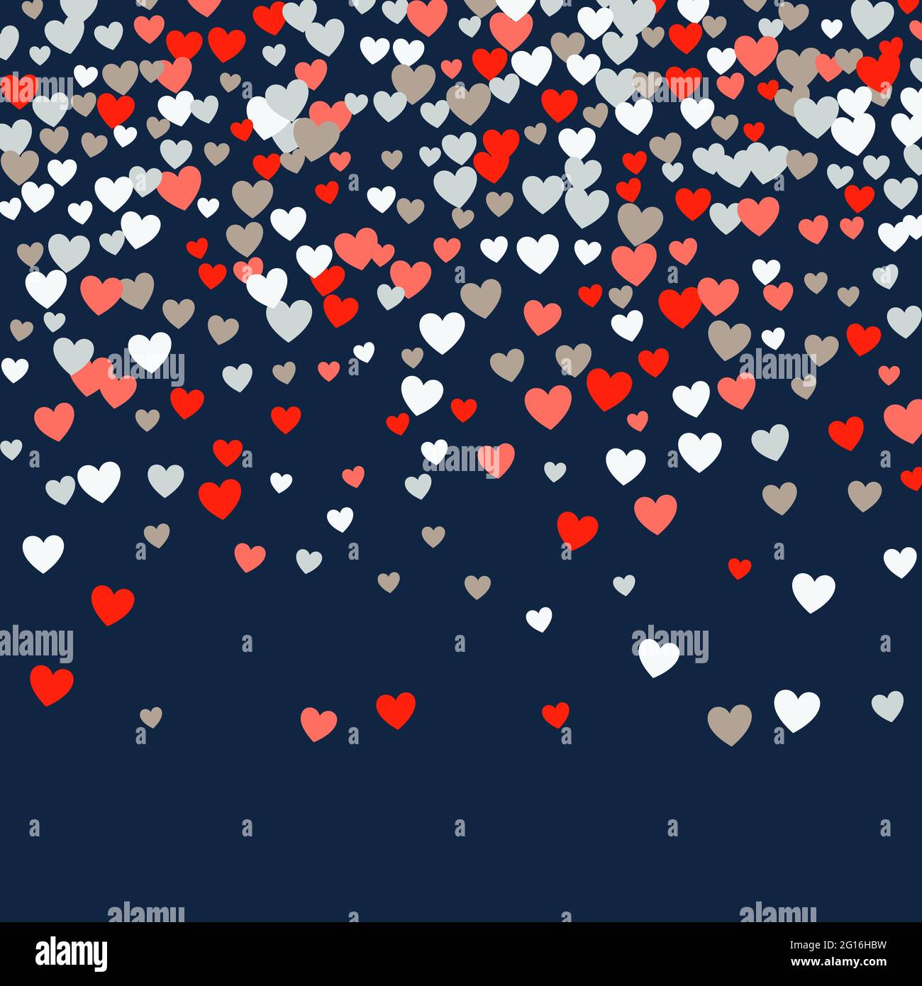 Cute little hearts pattern, random order. Perfect multicolor hearts ...