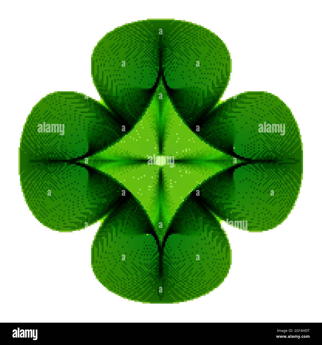 Lucky clover. St Patricks Day shamrock vector illustration. Four-leaf ...
