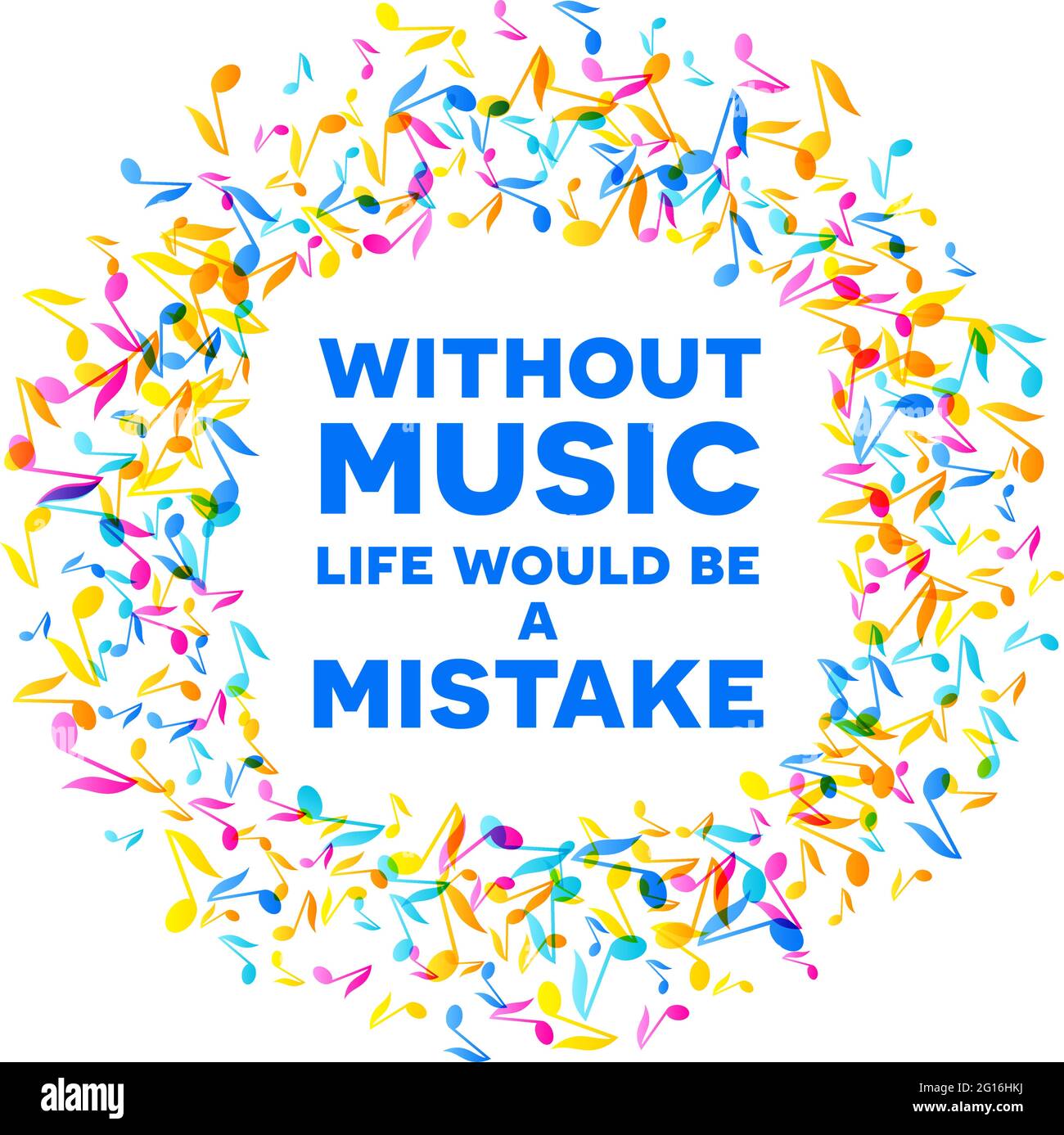 Colorful Music Event notes background. Random colored music festival ...