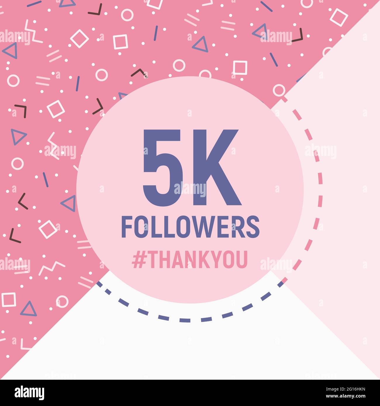 Thanks for following. Social network banner template design. Vector ...