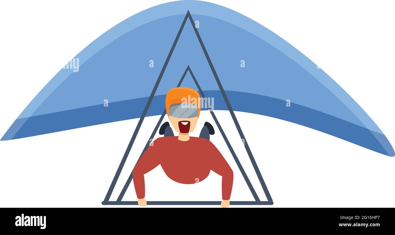 Sport hang glider icon. Cartoon of Sport hang glider vector icon for ...