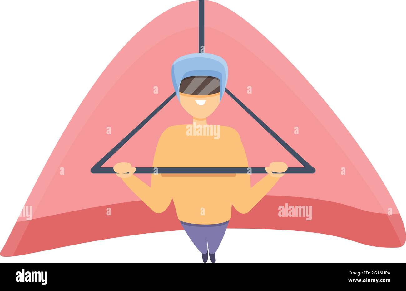 Aircraft hang glider icon. Cartoon of Aircraft hang glider vector icon ...