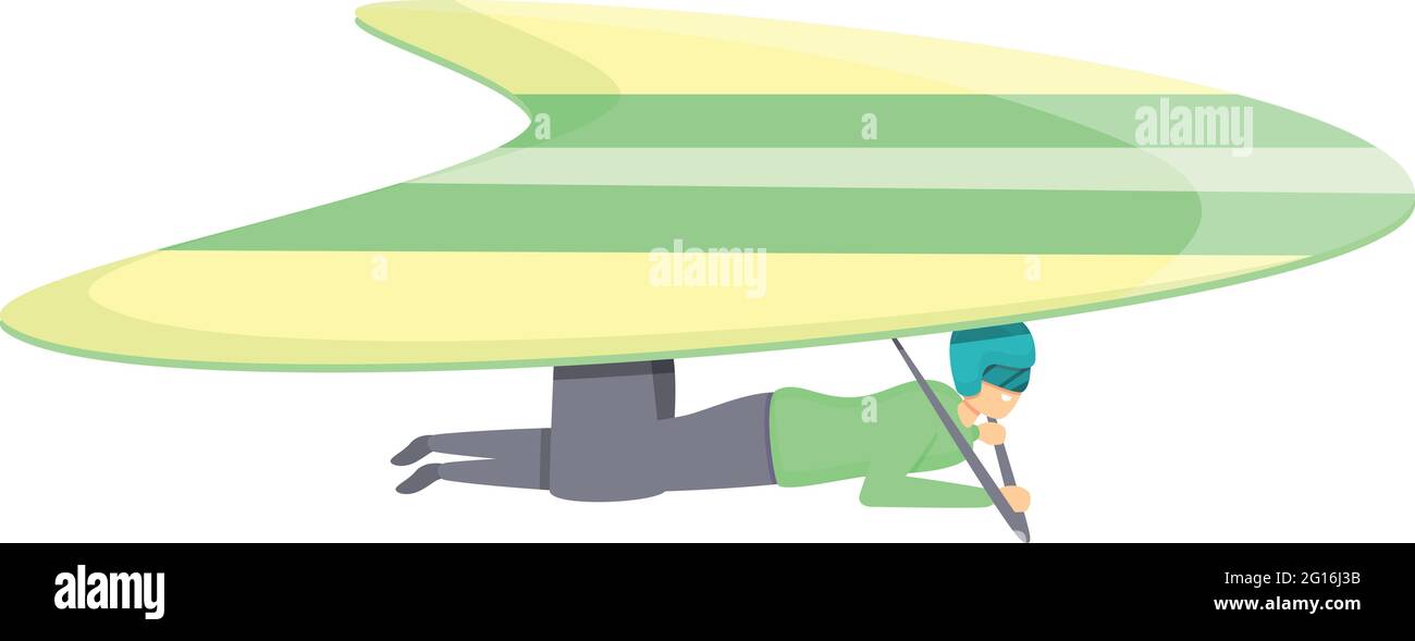 Fly hang glider icon. Cartoon of Fly hang glider vector icon for web ...