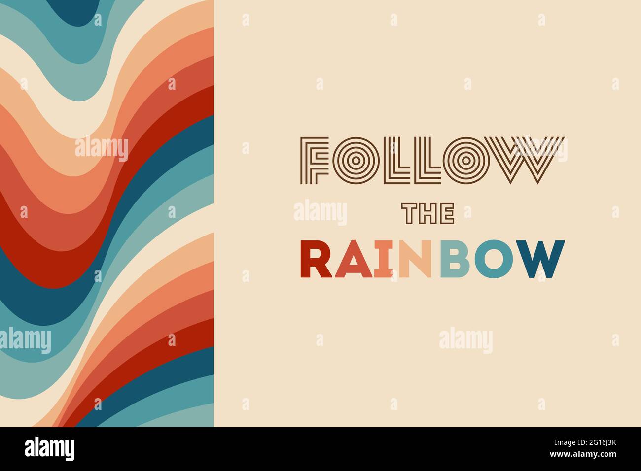 Retrowave 80s art retro rainbow vector illustration with inspirational ...