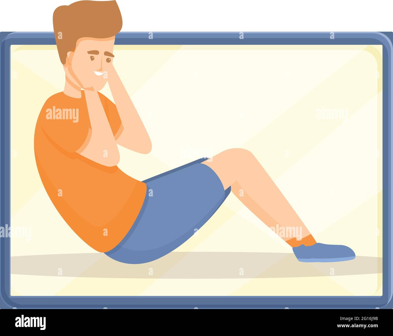 Boy fitness blog icon. Cartoon of Boy fitness blog vector icon for web ...