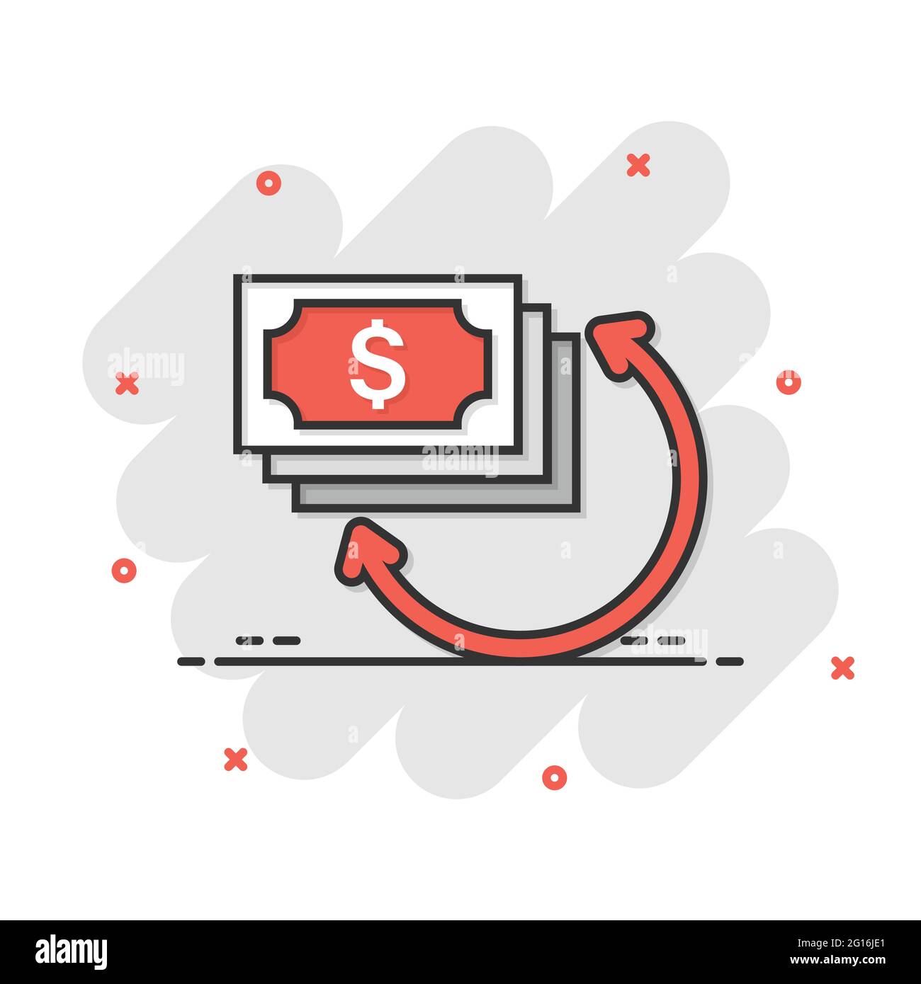Income rate increase icon in comic style. Finance performance cartoon ...