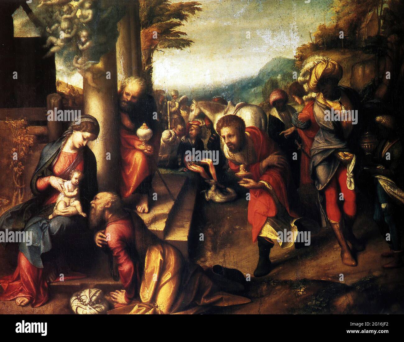 Antonio Allegri, Dit Correggio - Adoration of the Magi Stock Photo - Alamy