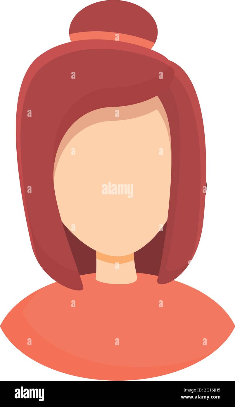 Anonymous hidden girl icon. Cartoon of Anonymous hidden girl vector ...