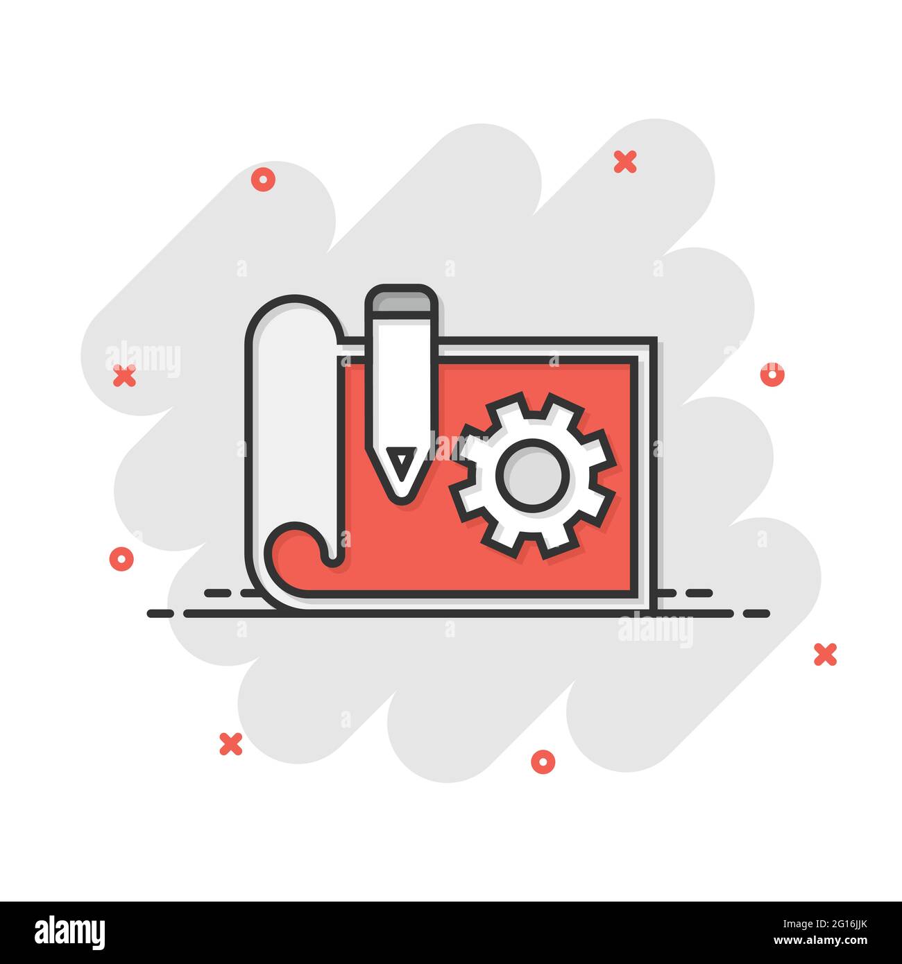 Prototype icon in comic style. Startup cartoon vector illustration on ...