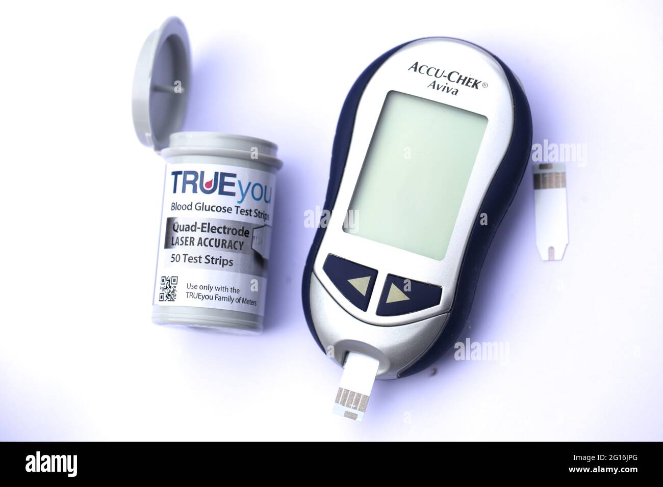 Healthcare & Medical Concept - Close-up of Accu-Chek Blood Glucose ...