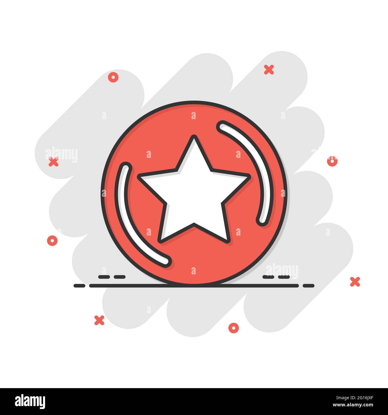 Loyalty icon in comic style. Reward cartoon vector illustration on ...