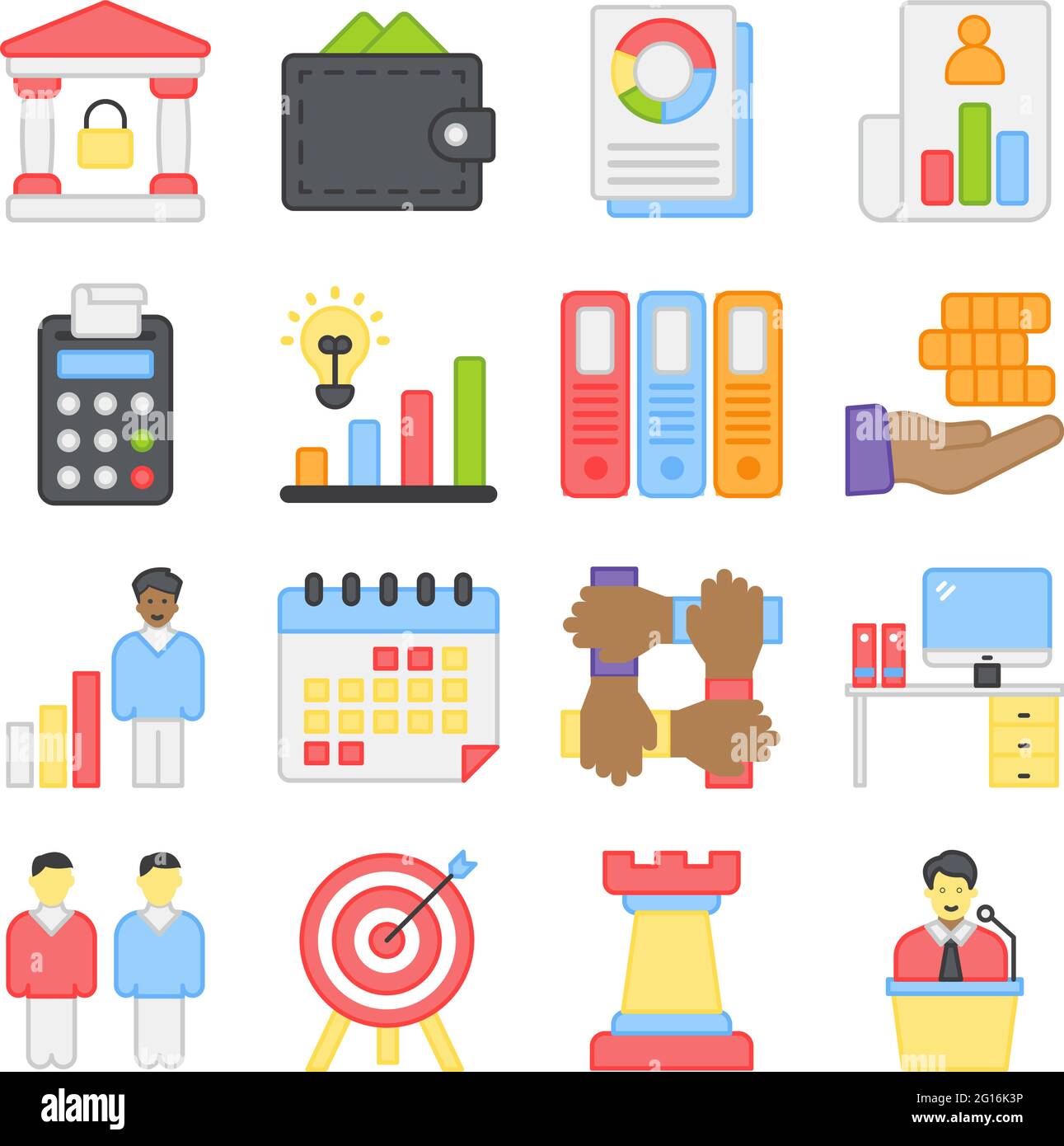 Pack of Business Flat Icon Stock Vector Image & Art - Alamy