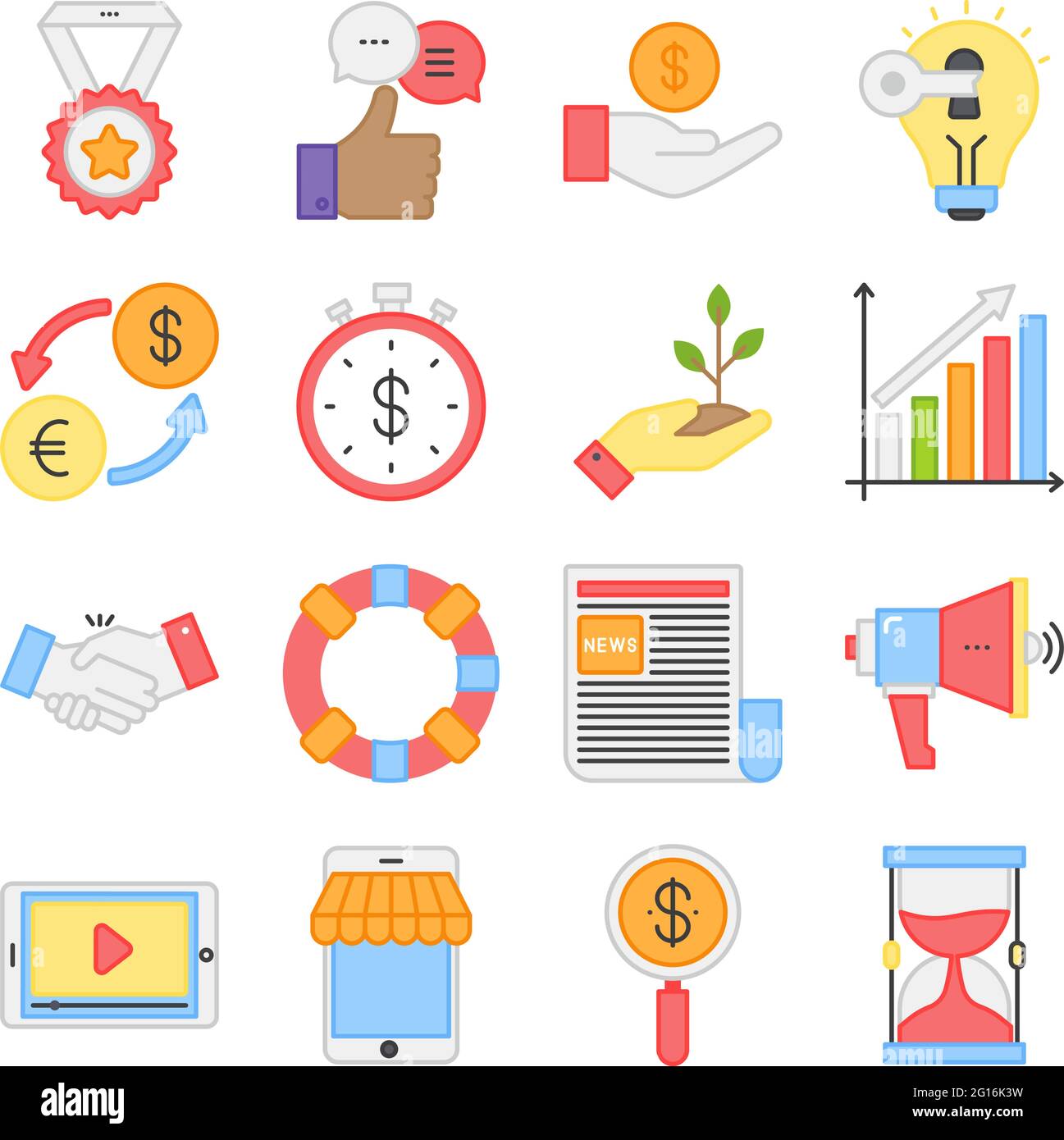 Flat Financial Icons