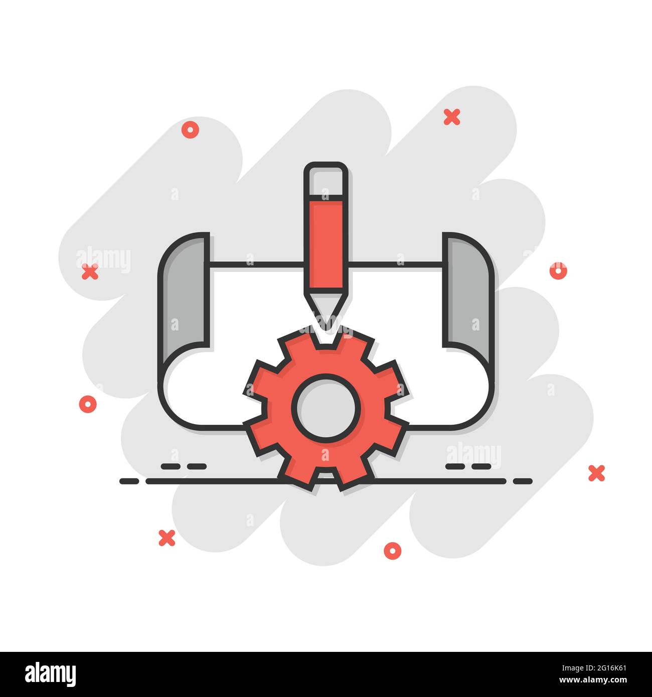 Prototype icon in comic style. Startup cartoon vector illustration on ...