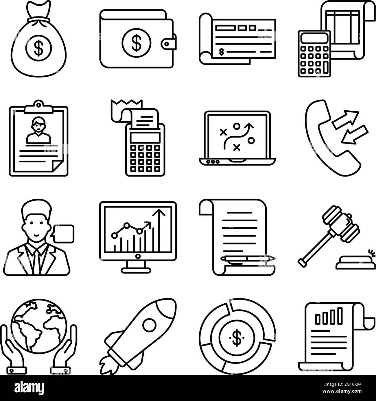 Icons pack growth chart hi-res stock photography and images - Alamy