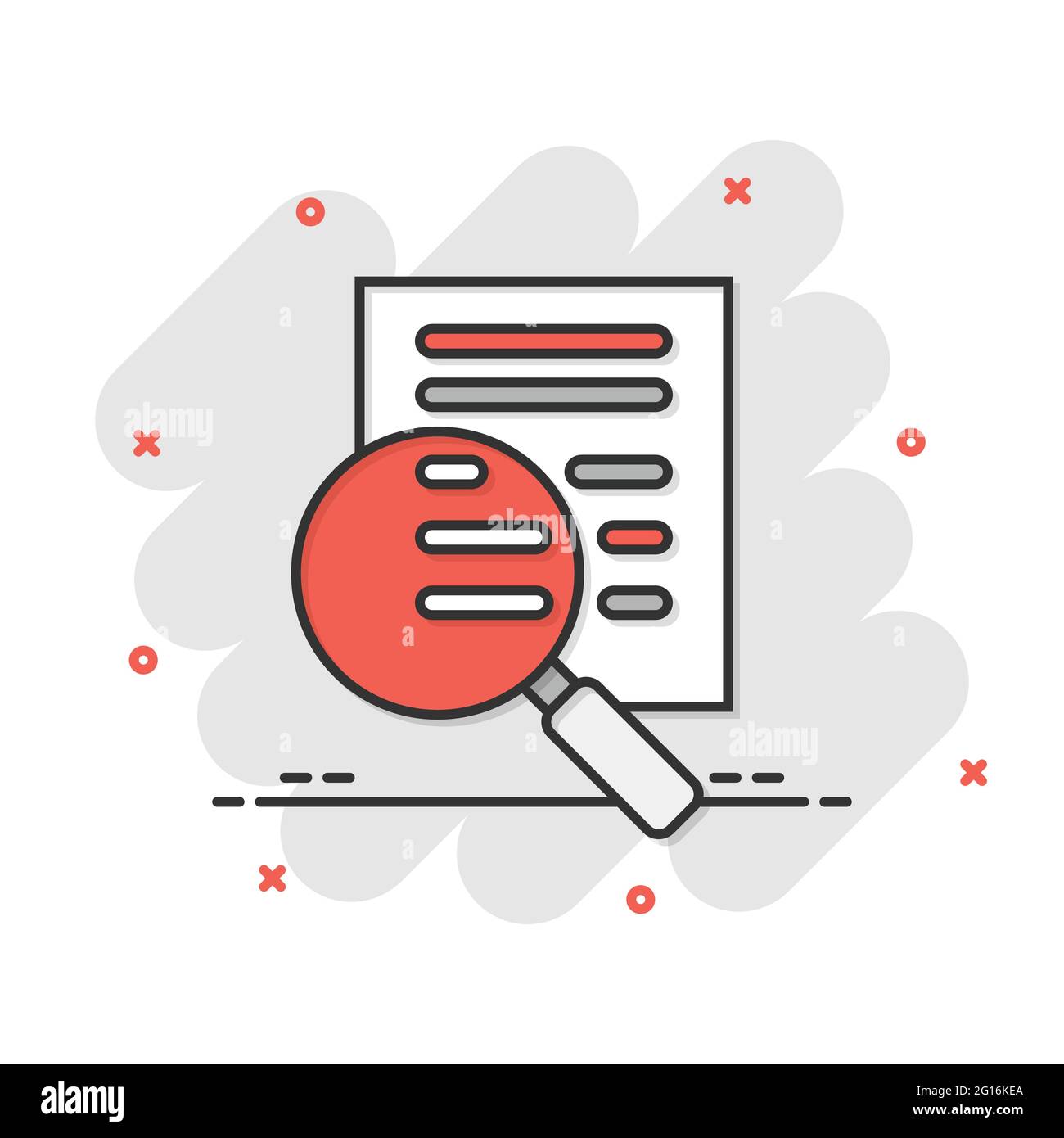Financial statement icon in comic style. Result cartoon vector ...