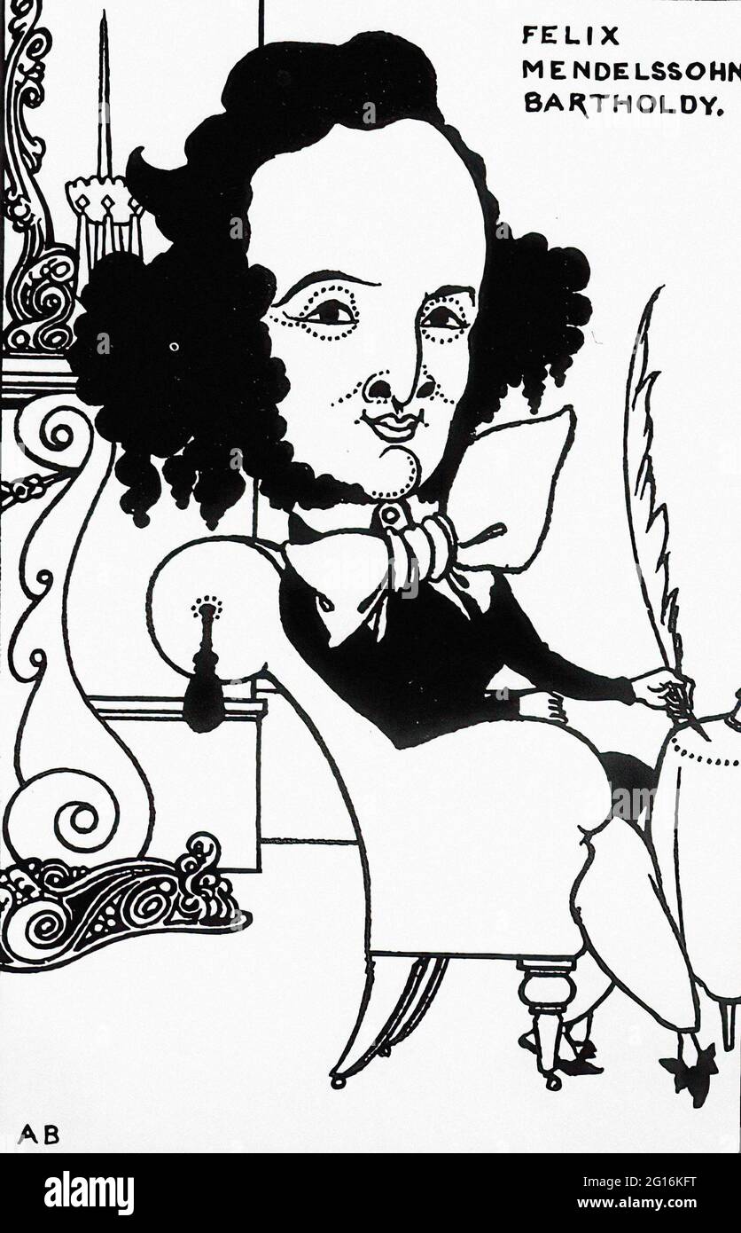 Aubrey beardsley caricature hi-res stock photography and images - Alamy