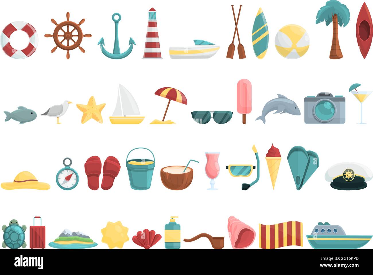 Seaside icon. Cartoon of seaside vector icon for web design isolated on ...
