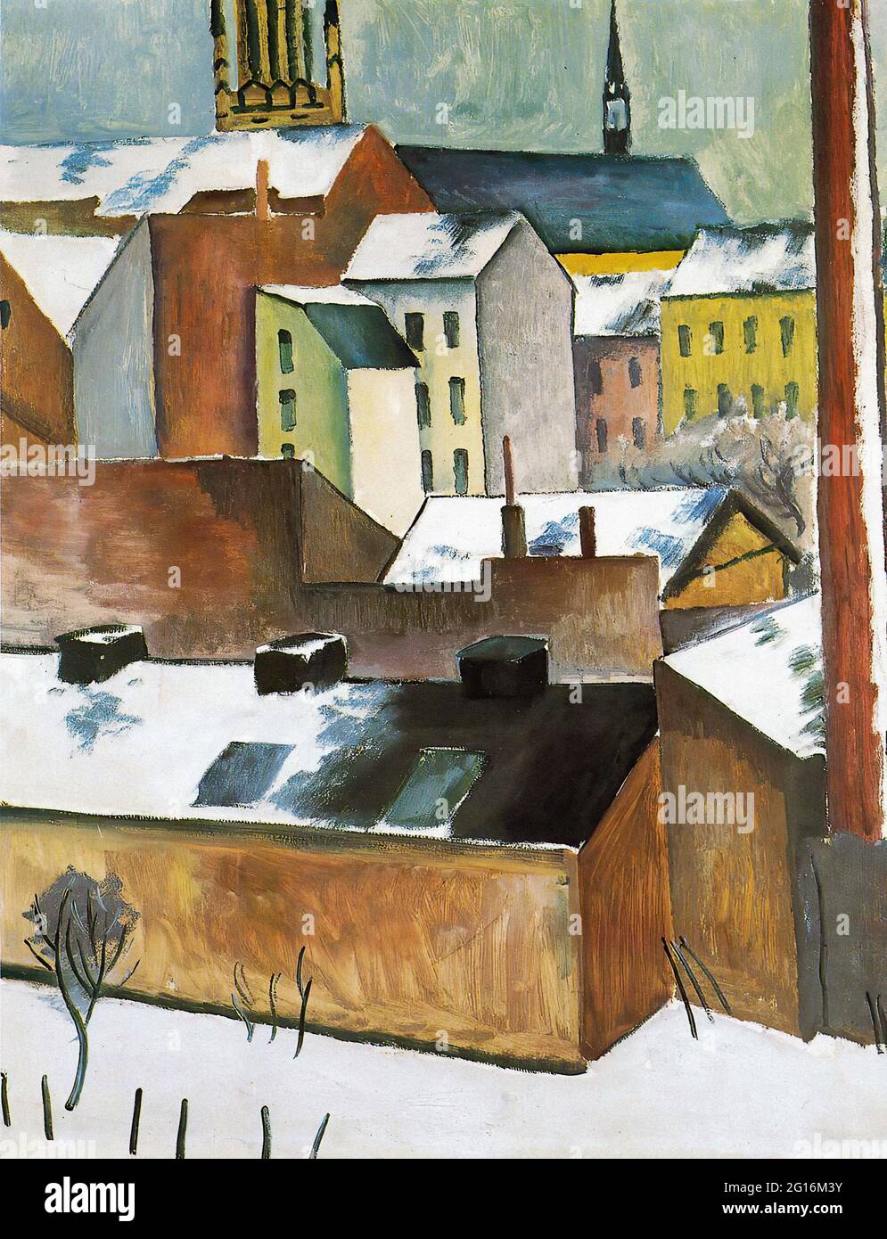 August Macke - Church St Mary Bonn Snow 1911 Stock Photo - Alamy