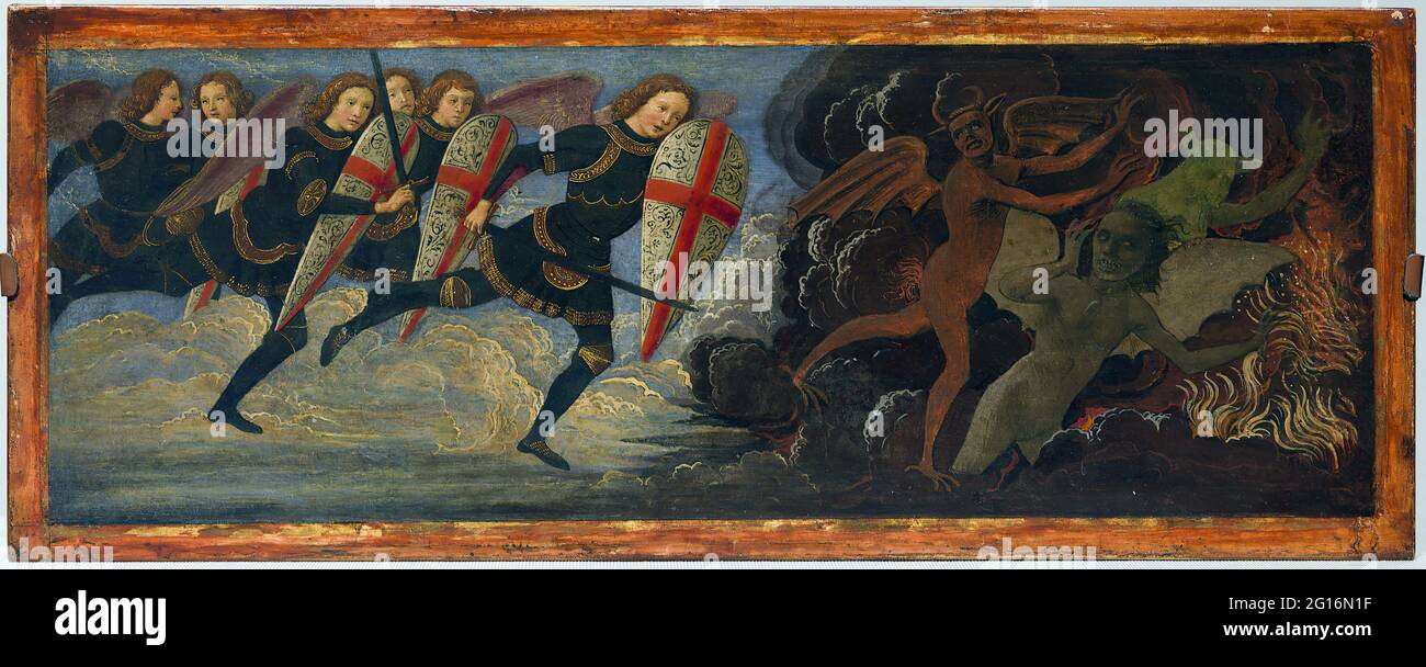 Benozzo Gozzoli - Saint Michael and the Angels at War with the Devil ...