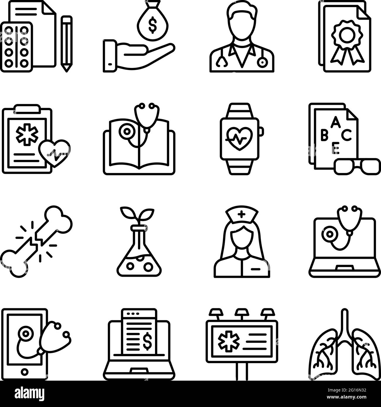 Pack of Medical Linear Icons Stock Vector Image & Art - Alamy