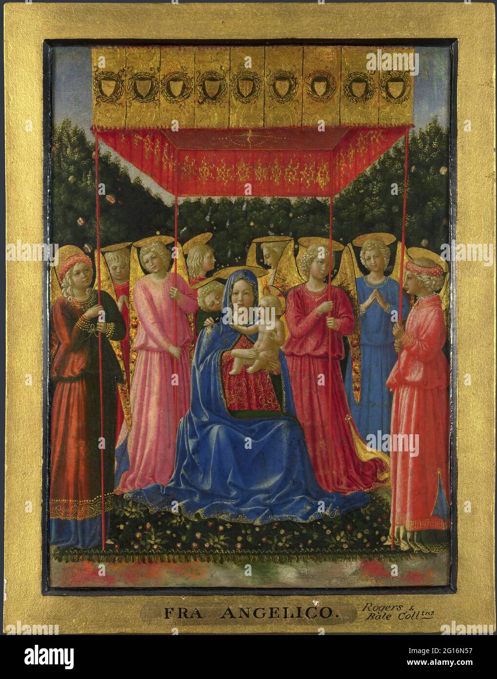 Benozzo Gozzoli - the Virgin and Child with Angels Stock Photo - Alamy