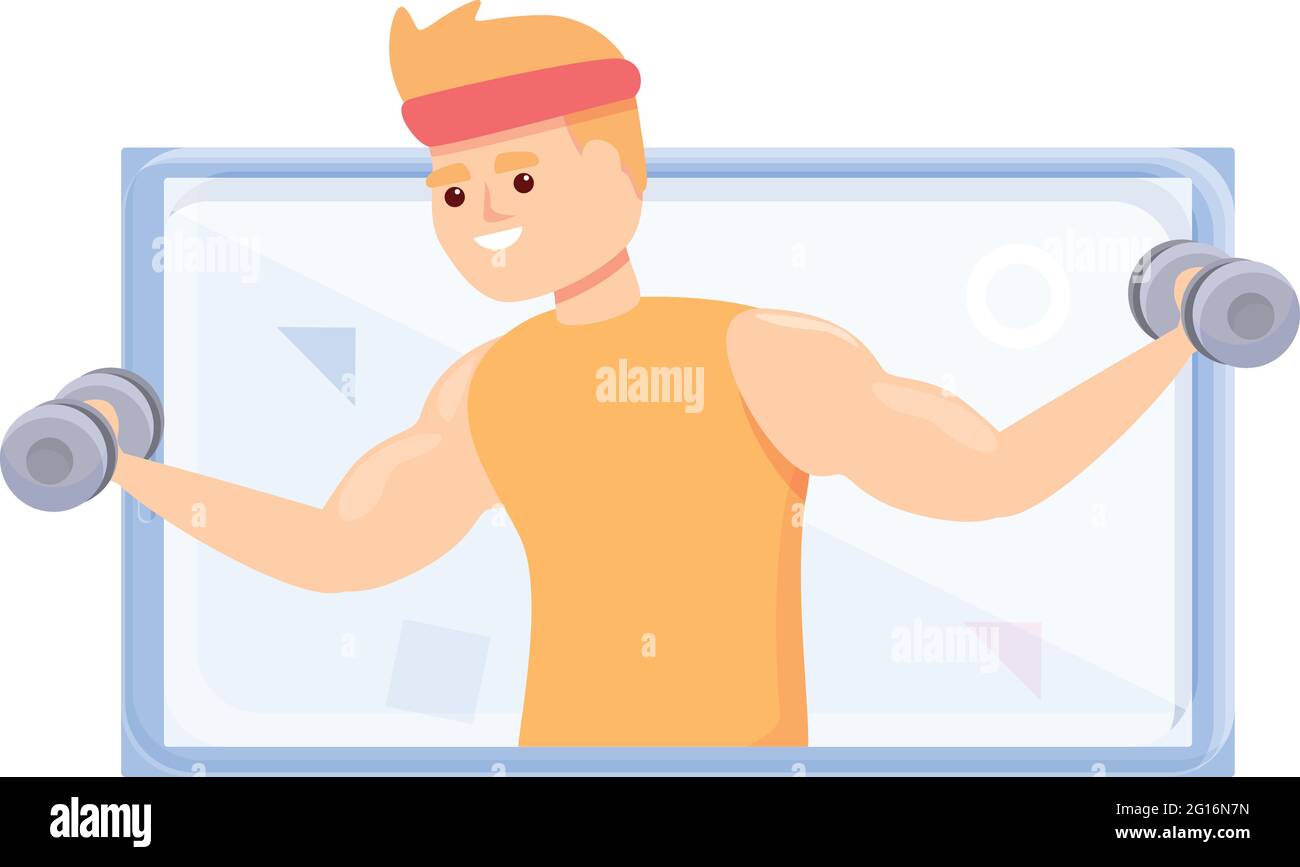 Extreme fitness blog icon. Cartoon of Extreme fitness blog vector icon ...