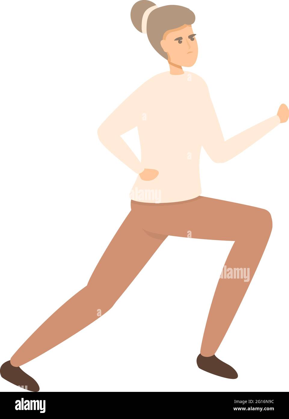 Woman evacuation icon. Cartoon of Woman evacuation vector icon for web ...