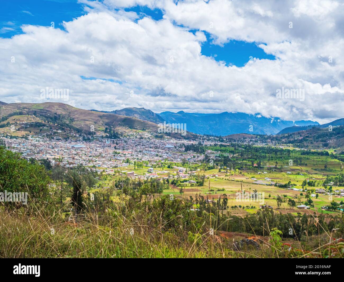 Aerial view of the city of Celendin, Peru Stock Photo - Alamy