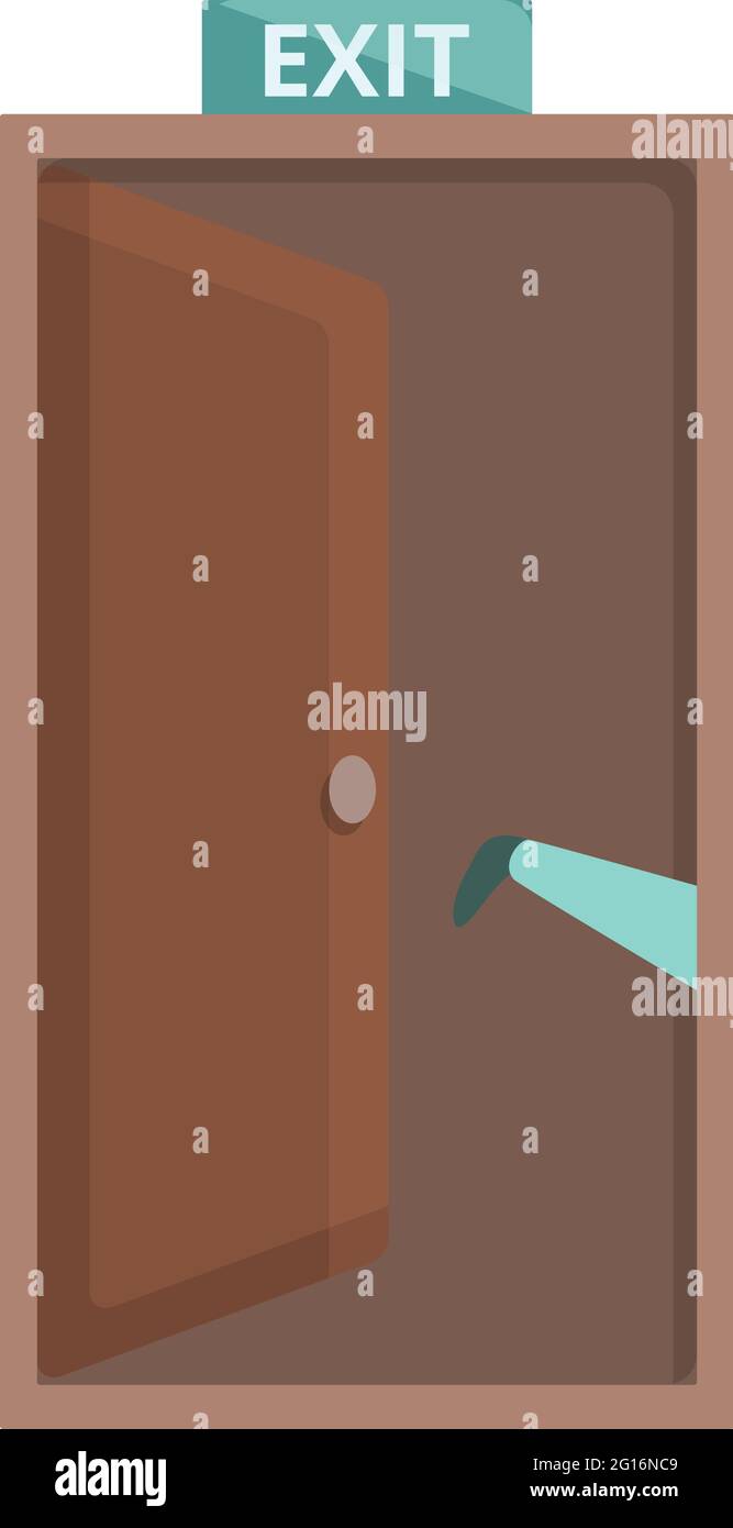 Exit door icon. Cartoon of Exit door vector icon for web design ...