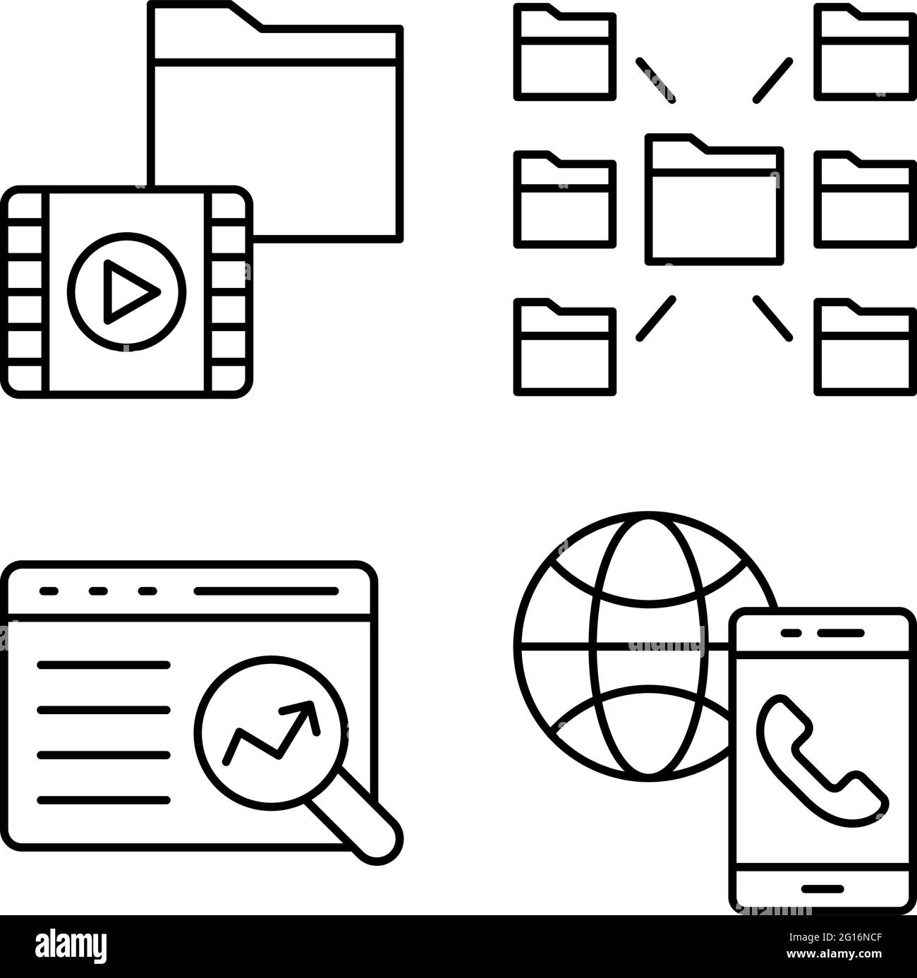 Pack of Data Technology Linear Icons Stock Vector Image & Art - Alamy