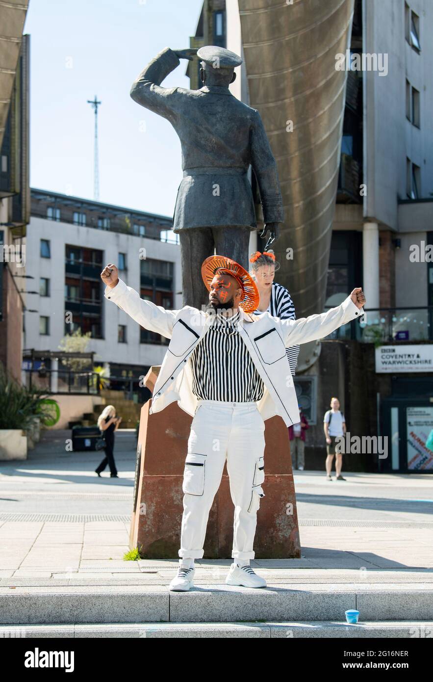 EDITORIAL USE ONLY A group of Coventry's young River Runner performers ...