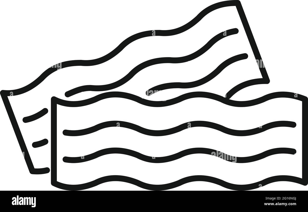 Bacon icon, outline style Stock Vector Image & Art - Alamy