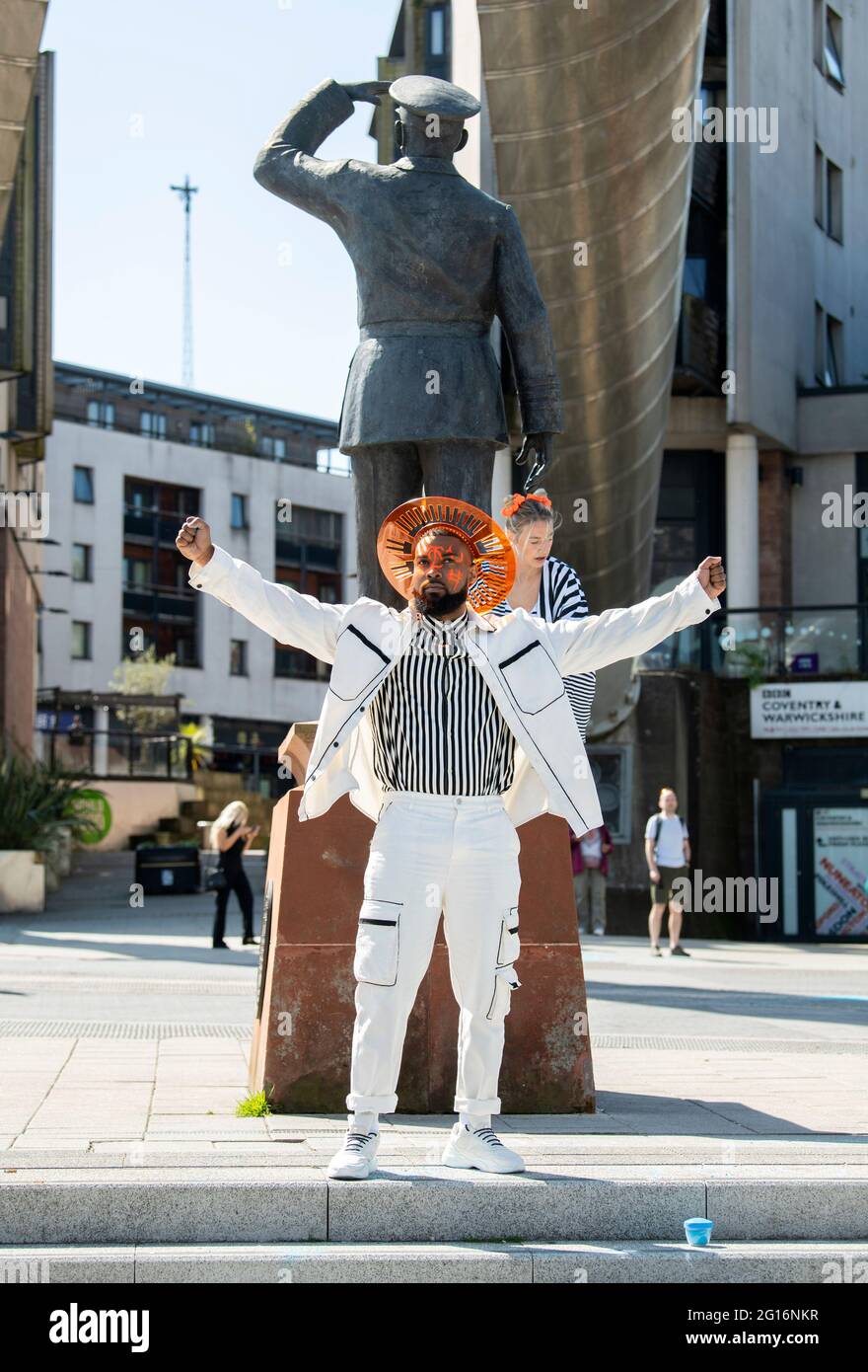 EDITORIAL USE ONLY A group of Coventry's young River Runner performers ...