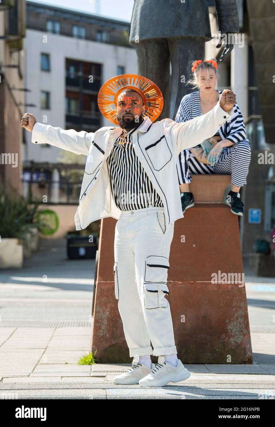 EDITORIAL USE ONLY A group of Coventry's young River Runner performers ...