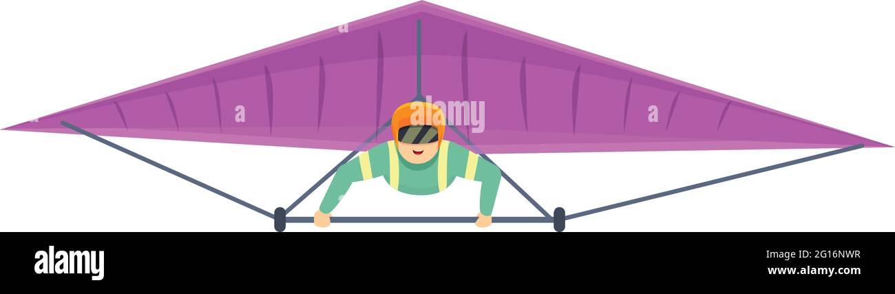 Travel hang glider icon. Cartoon of Travel hang glider vector icon for ...