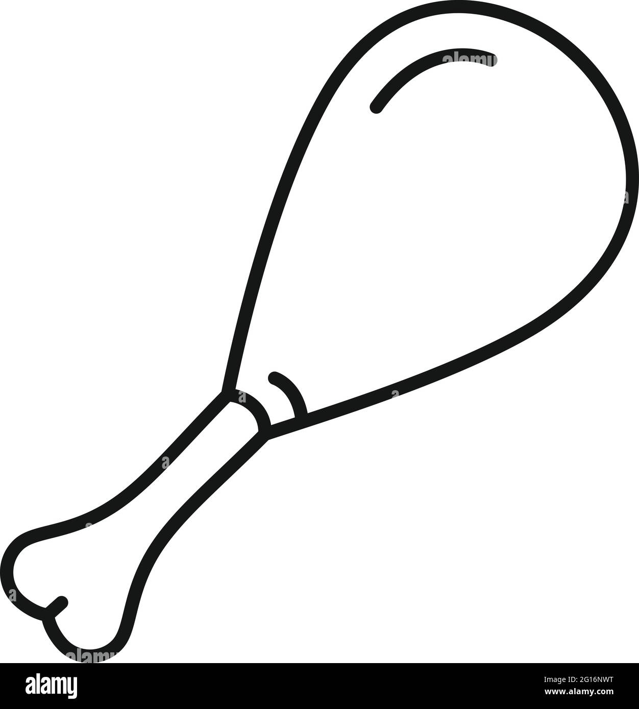 Chicken Leg Outline Delicious Handmade Drumstick Chicken Leg Shape