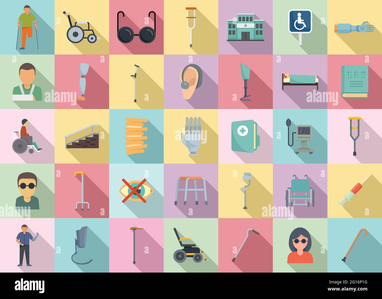 Handicapped children at school Stock Vector Images - Alamy