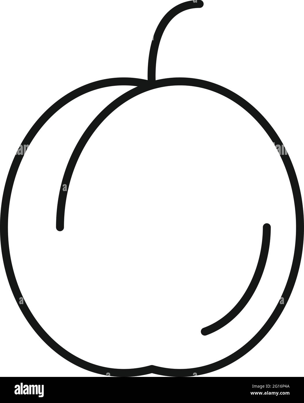 Peach slice cut line Cut Out Stock Images & Pictures - Alamy