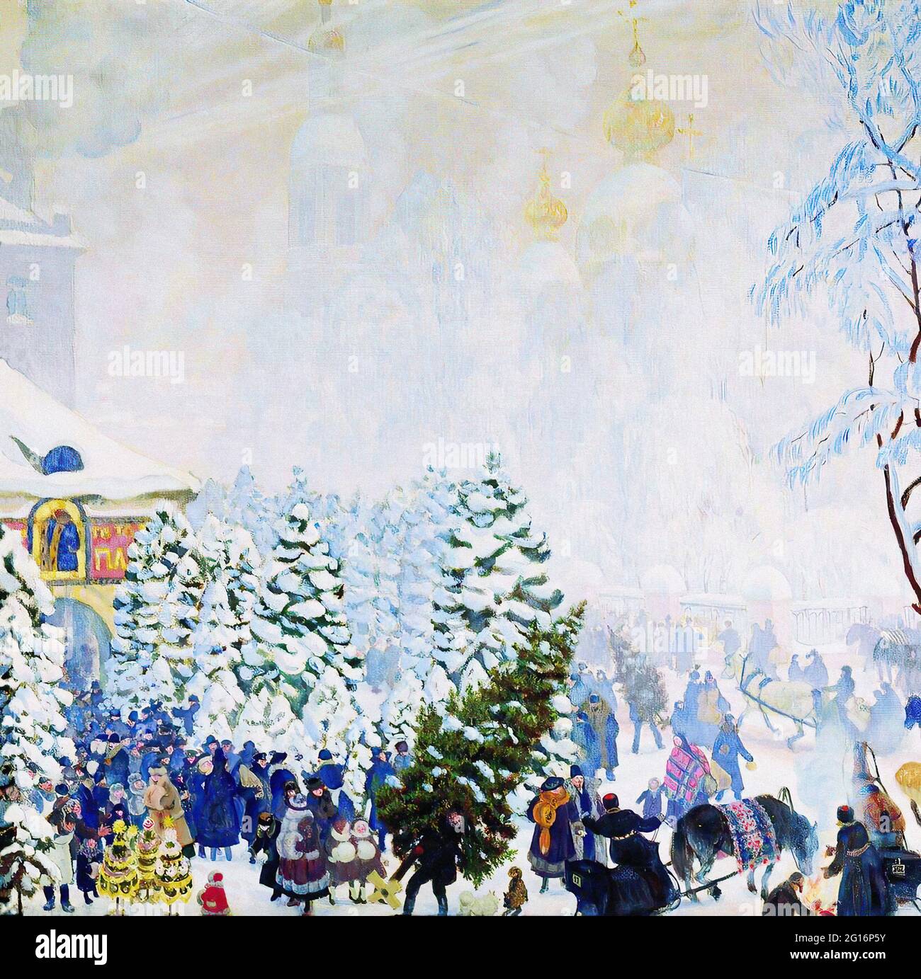 Classic christmas tree painting hi-res stock photography and images - Alamy